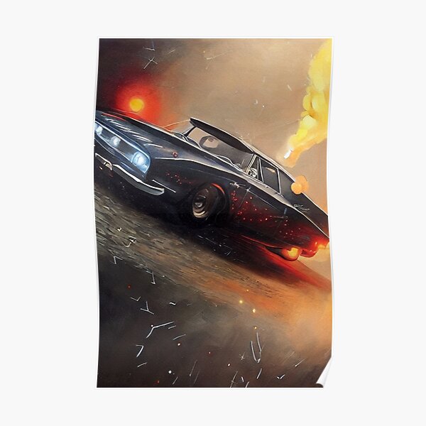 "Hot Rod Burn Out" Poster for Sale by BrightC | Redbubble