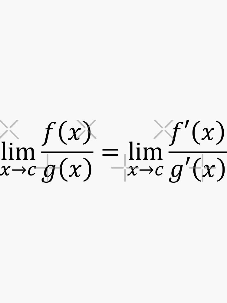"L'Hopital's Rule - Math And Calculus Basics" Sticker for Sale by ...