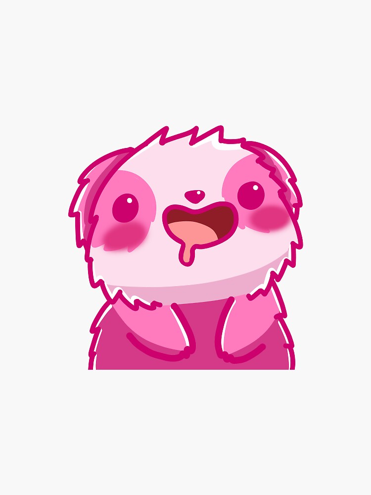 "Drool Pink Panda " Sticker for Sale by SkylitBloom | Redbubble