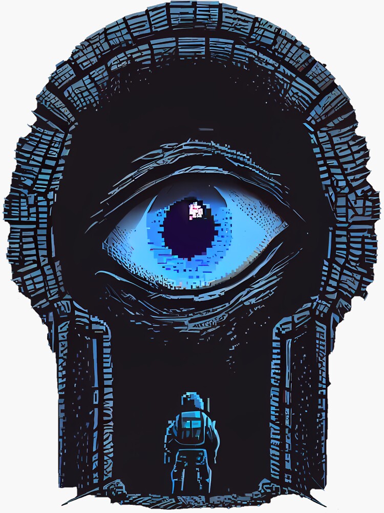 "Alien eye." Sticker for Sale by Pixelarium | Redbubble