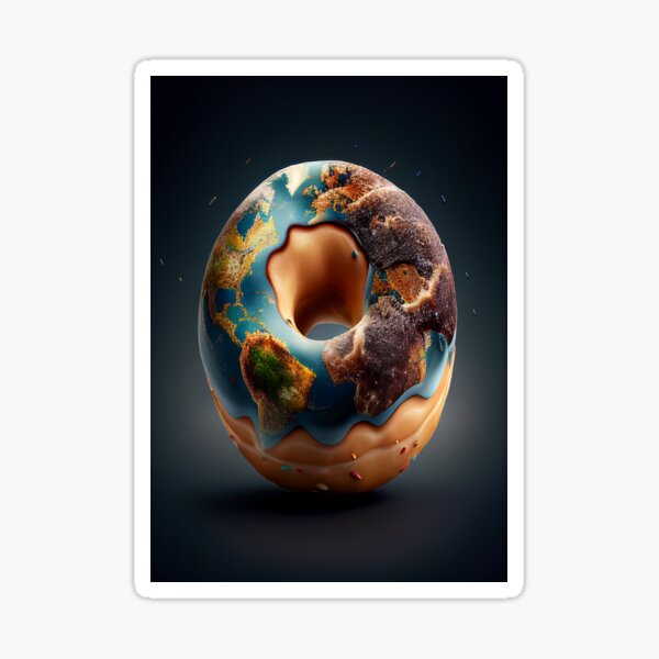 "Earth Donut" Sticker for Sale by DalexMK | Redbubble