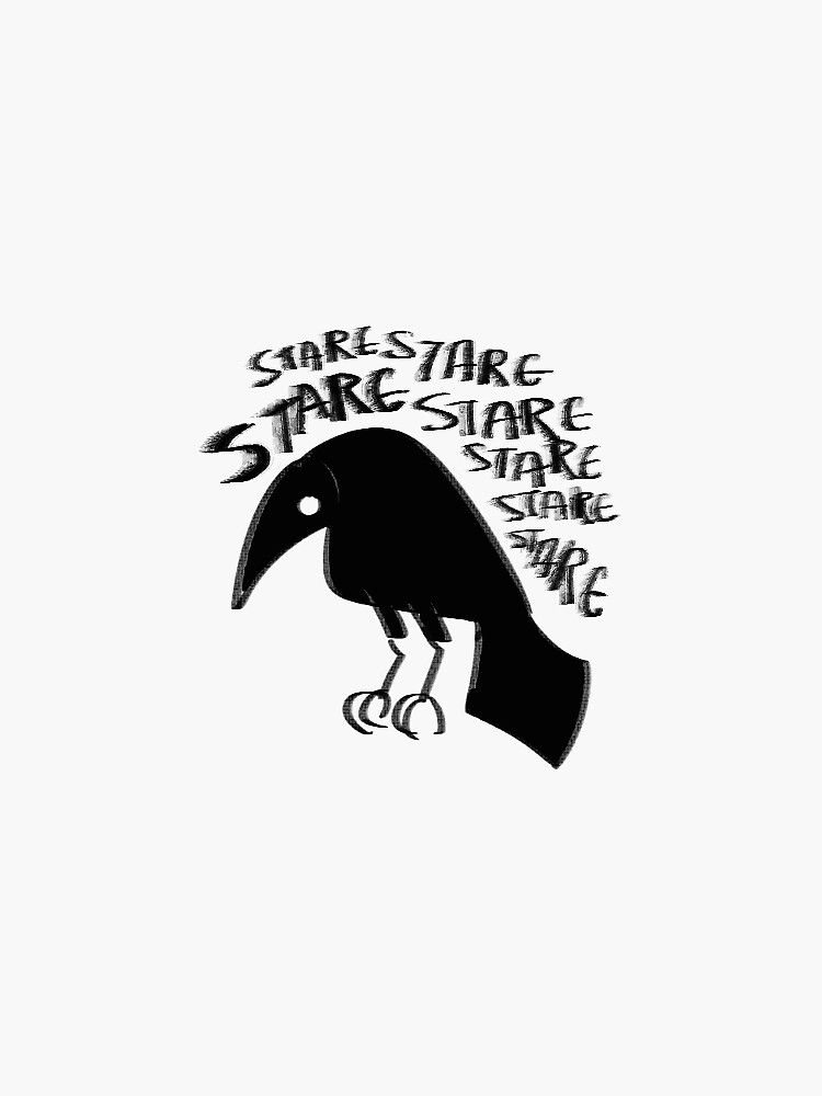 "stare raven" Sticker for Sale by sealbatross | Redbubble