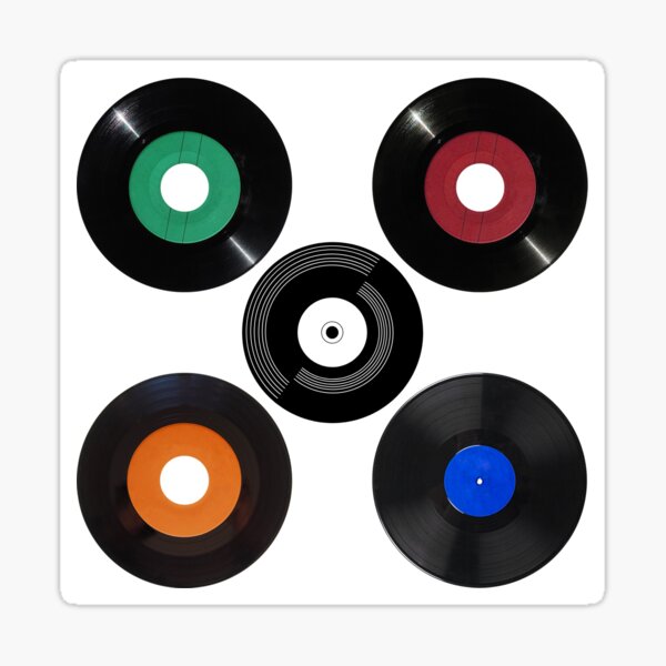 "Vinyl records" Sticker for Sale by AJWorks01 | Redbubble
