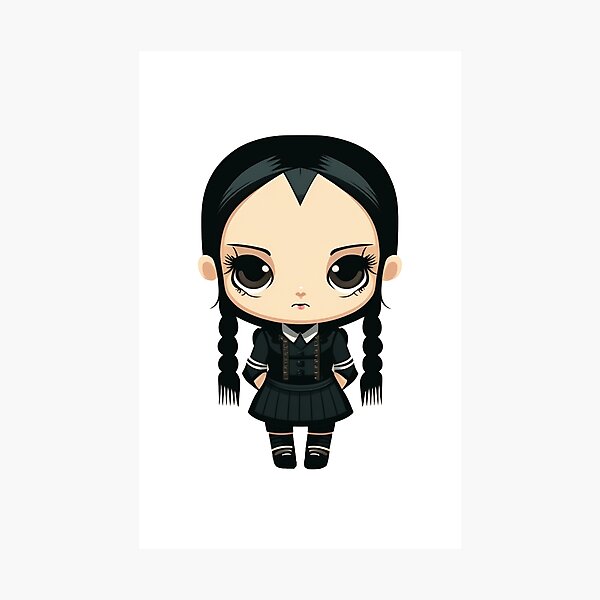"Wednesday Addams Chibi" Photographic Print for Sale by JigglePeek ...