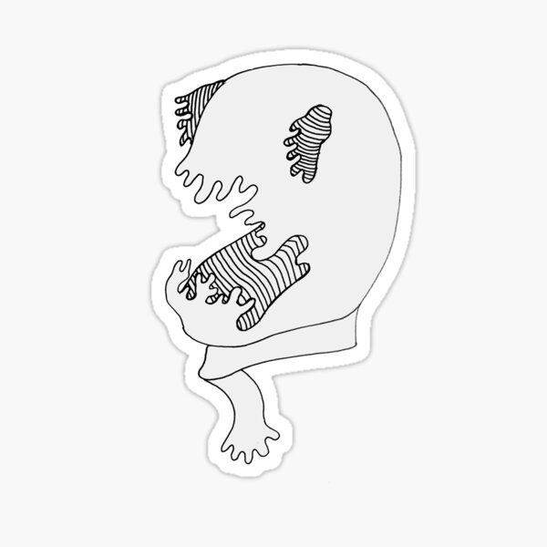 "Swiggle Face w/ Lines & Scarf" Sticker for Sale by yetipivot | Redbubble