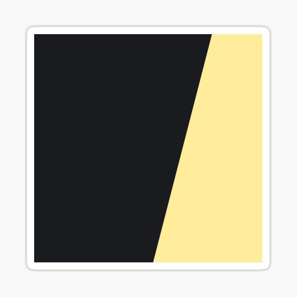 "black and light yellow " Sticker for Sale by whatIsTheCase | Redbubble