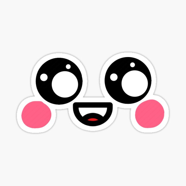 "Kawaii smiling face" Sticker for Sale by Qvint | Redbubble