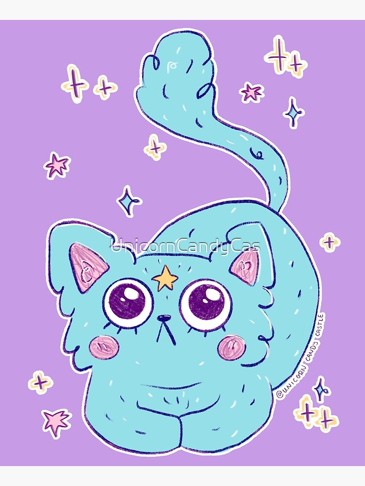 "Astro Cat - Cute Celestial Kitty" Poster for Sale by UnicornCandyCas ...