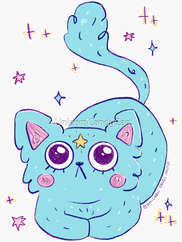 "Astro Cat - Cute Celestial Kitty" Sticker for Sale by UnicornCandyCas ...