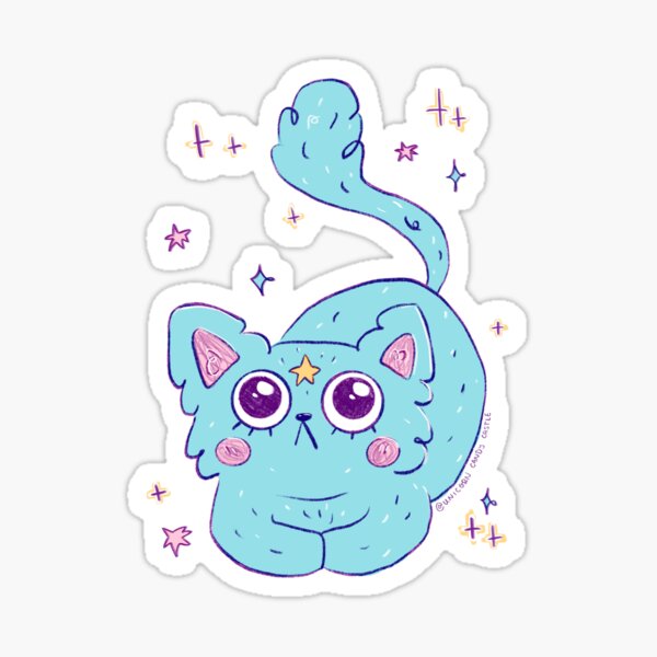 "Astro Cat - Cute Celestial Kitty" Sticker for Sale by UnicornCandyCas ...