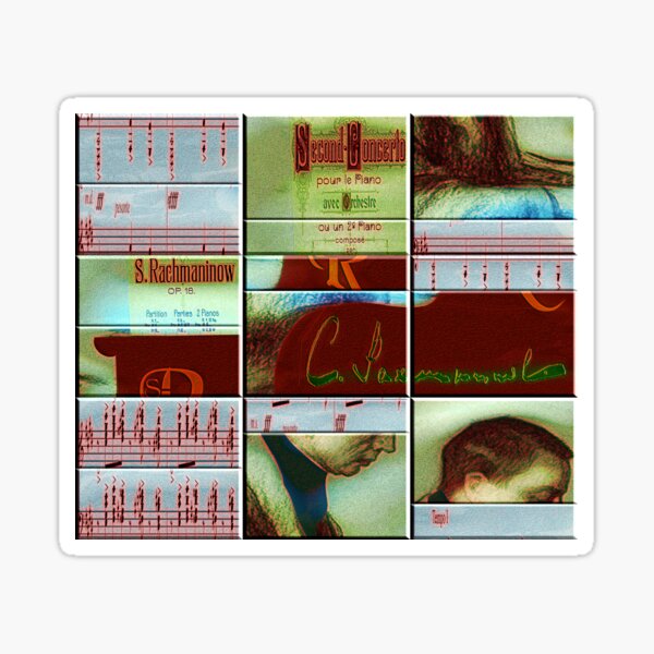 " AMAZING PAINTING ABSTRACT PORTRAIT OF SERGEI RACHMANINOFF PIANIST ...