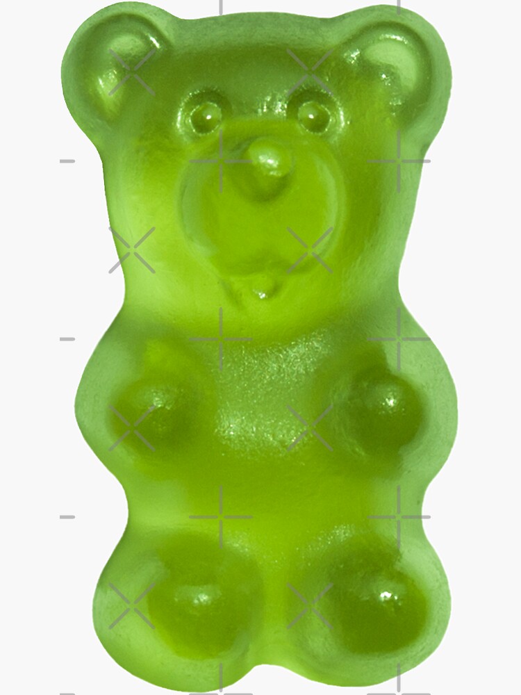 "gummy bear (green)" Sticker for Sale by mystudiocreate | Redbubble