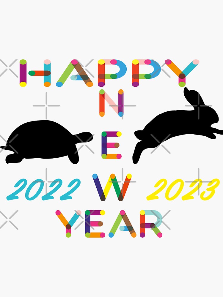 "goodbye 2022 Turtle hello 2023 Rabbit happy new year 2023 new year's ...