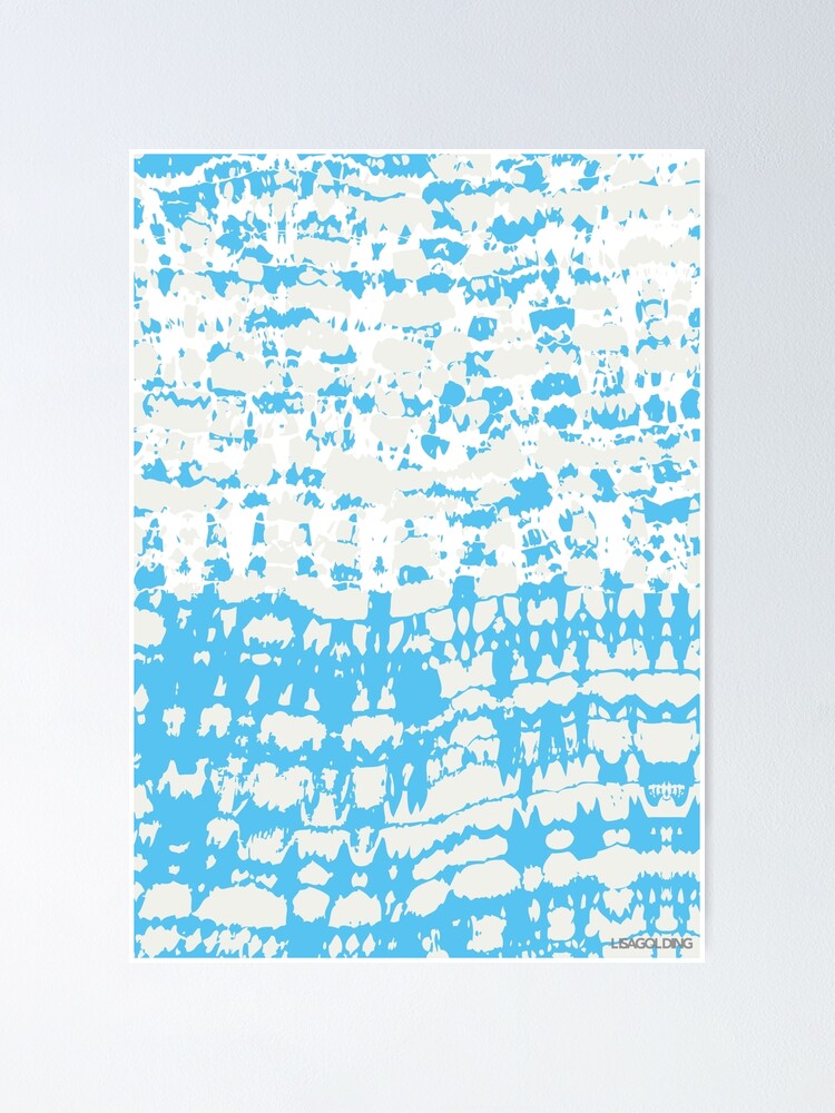 "Textile Pattern in Light Blue - Ocean Tones Collection" Poster for ...