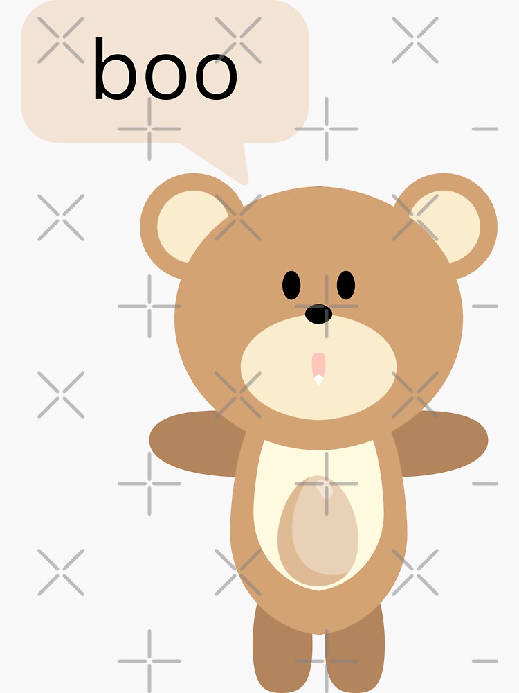 "Boo Bear The Bear Of Disapproval" Sticker for Sale by piordesign ...