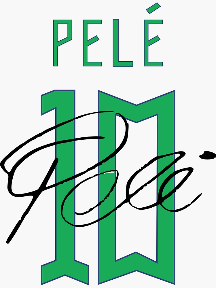 "Pele 10 - Pelé signature - Pele Autograph" Sticker for Sale by ...