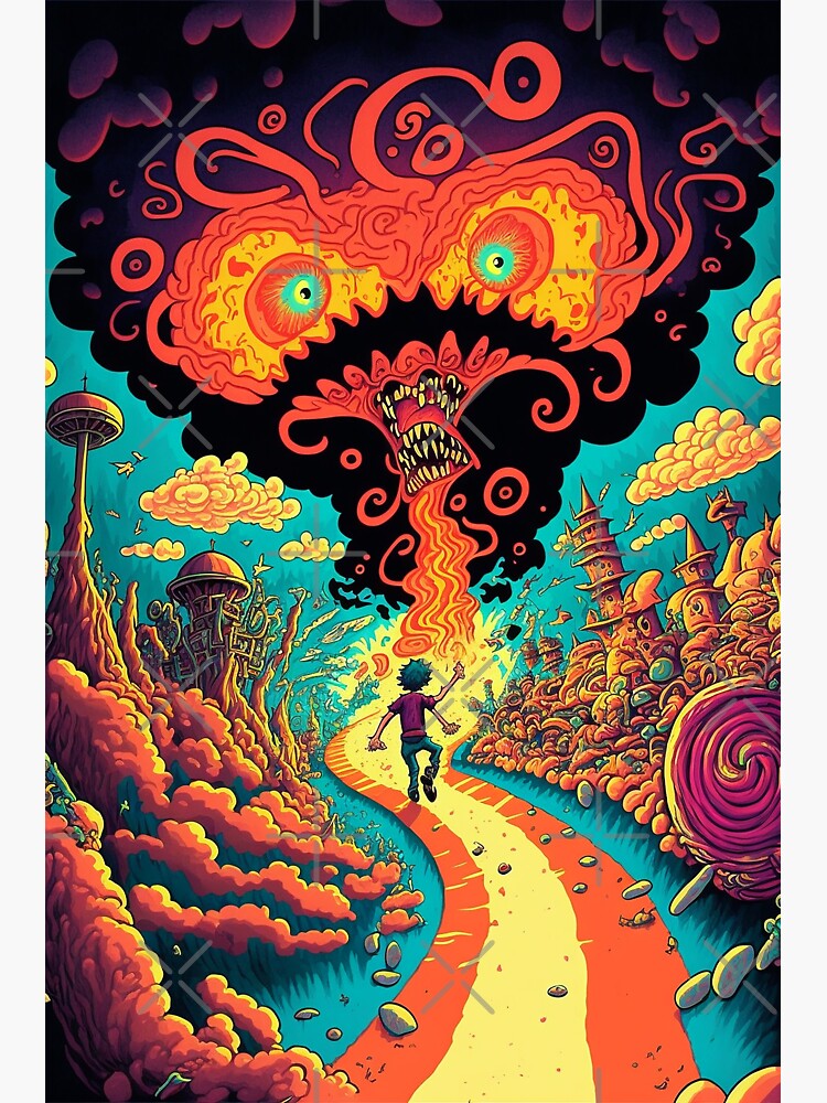 "Trippy Explosion Retrowave" Sticker for Sale by Soda-Pop-Art-87 ...