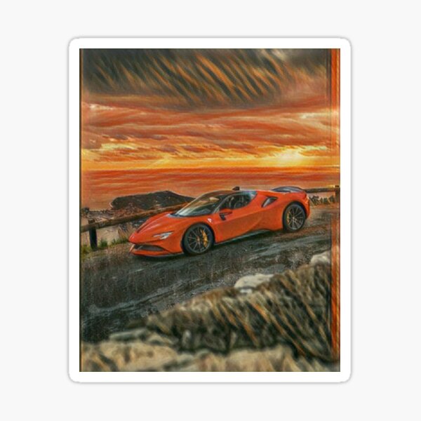 "Ferrari SF90 Stradale" Sticker for Sale by OrangeCars | Redbubble