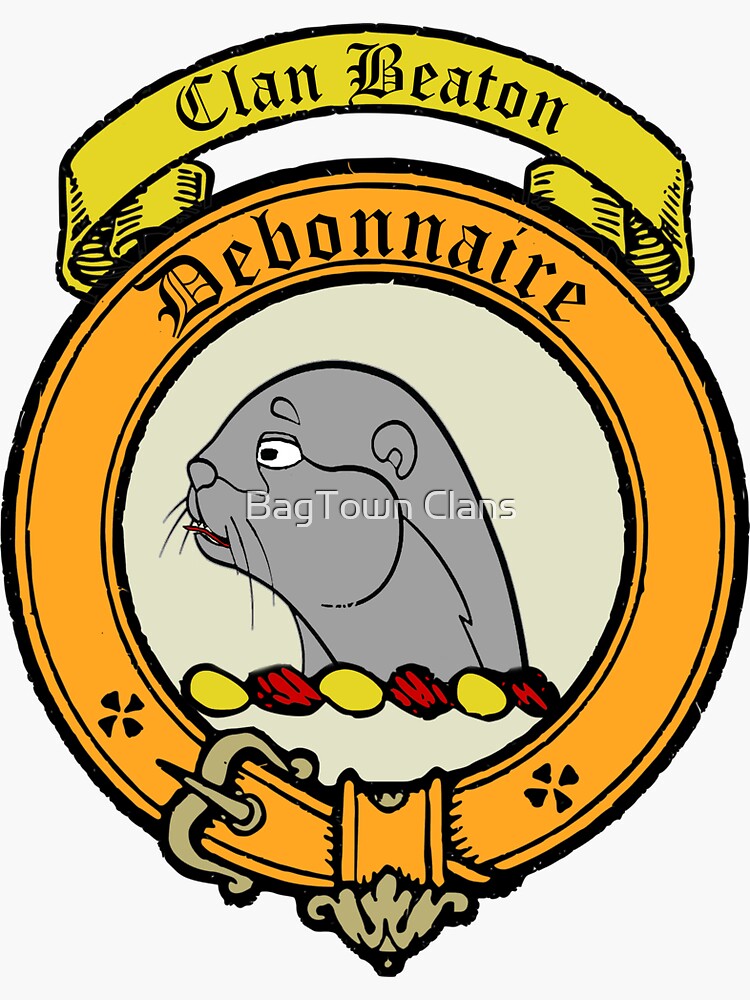 "Beaton Clan Surname crest" Sticker for Sale by ljrigby | Redbubble