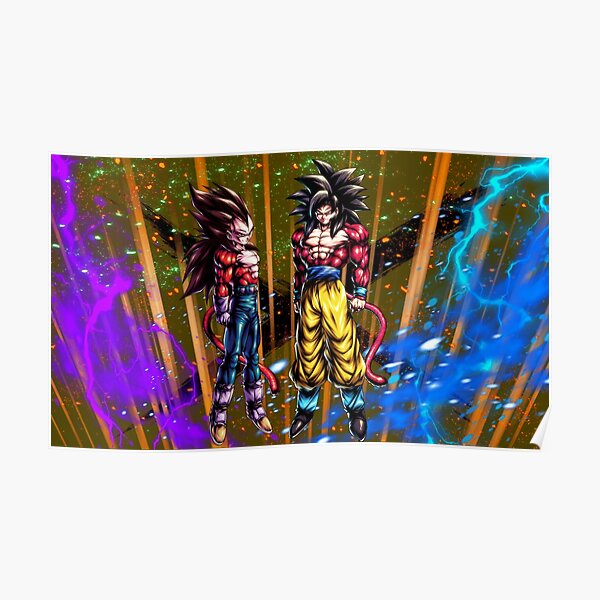 "Goku and Vegeta SSJ4" Poster for Sale by TavPictures | Redbubble