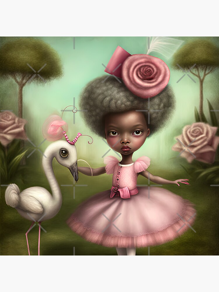 "Alice with Flamingo 8 - Alice in Wonderland" Sticker for Sale by ...