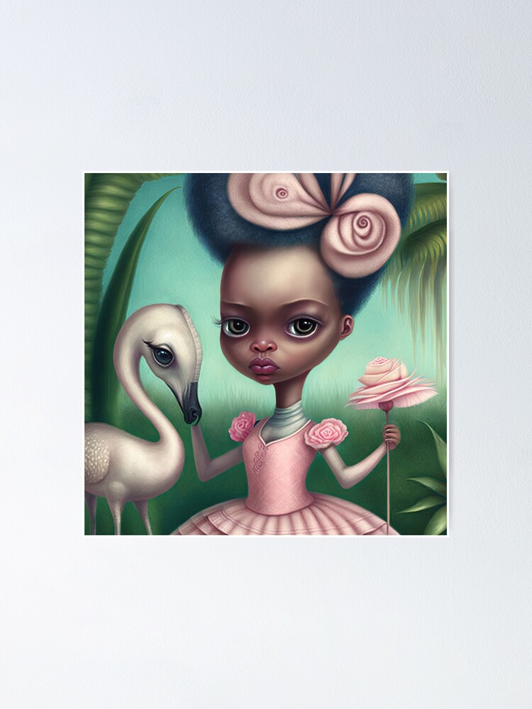 "Alice with Flamingo 9 - Alice in Wonderland" Poster for Sale by ...