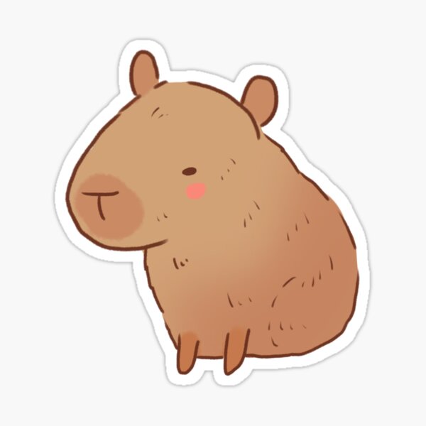 "capybara illustration " Sticker for Sale by Mayarart | Redbubble