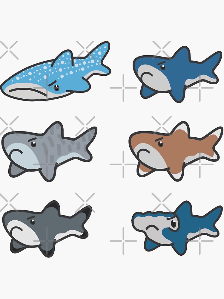"More Grumpy Sharks" Sticker for Sale by Scuba-Div3r | Redbubble