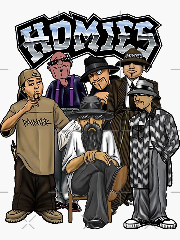 "Homies Lil Homies" Sticker for Sale by EnviousObjects2 | Redbubble