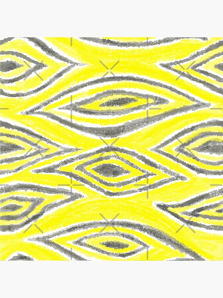 "Repeated Pods (yellow & gray)" Sticker for Sale by TheJunkRevival ...