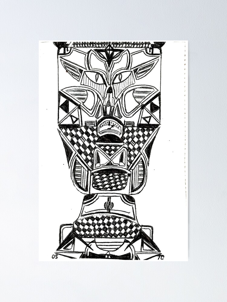 "The Evil Clown Two Frog Totem Pole" Poster for Sale by iammoore777 ...