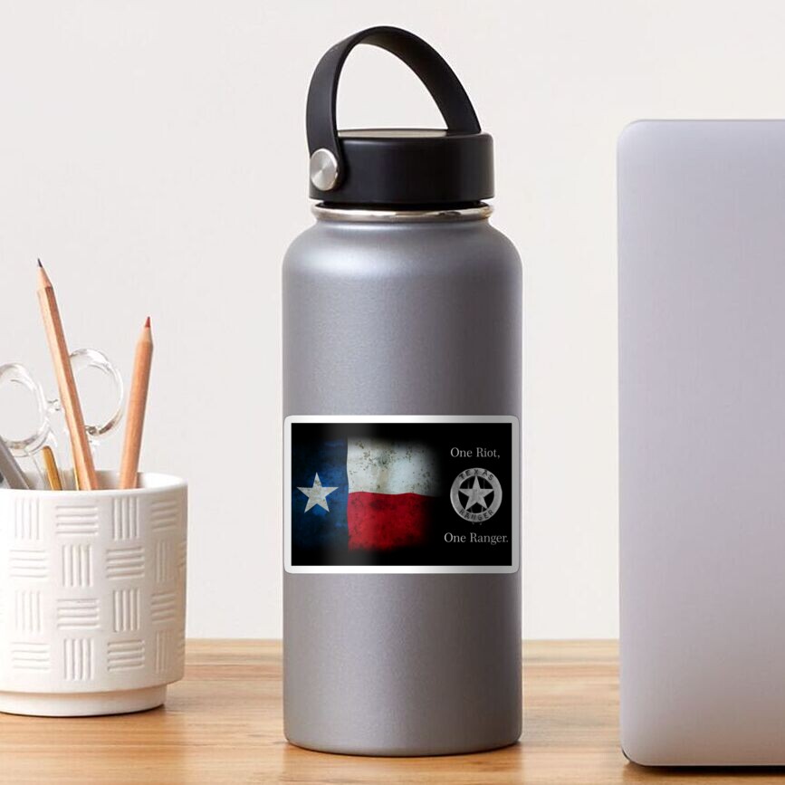"Texas Ranger Motto: One Riot . . . One Ranger" Sticker for Sale by ...
