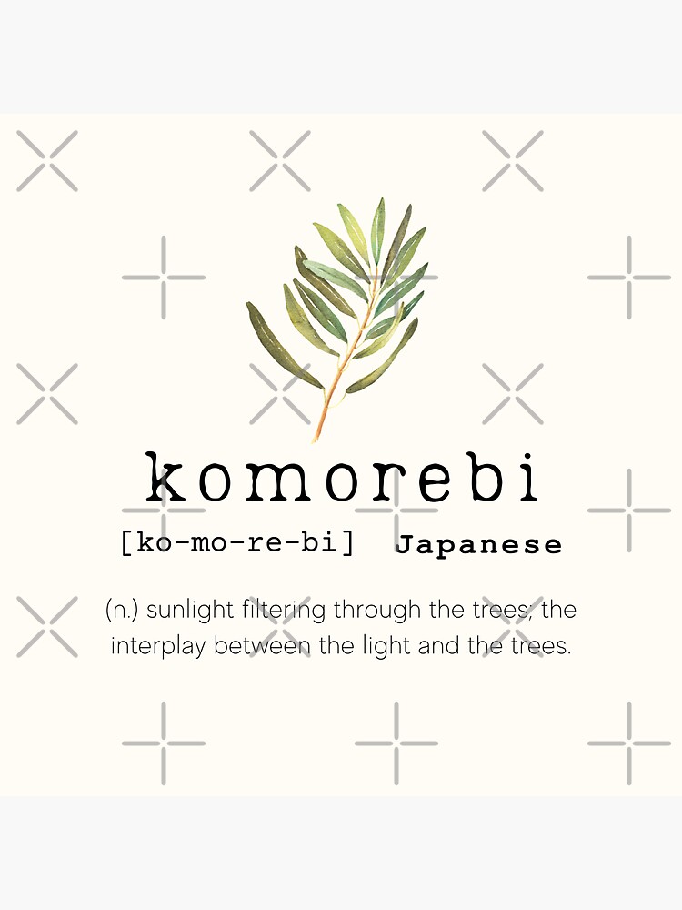 "Typography Komorebi" Sticker for Sale by MindfulLiving | Redbubble