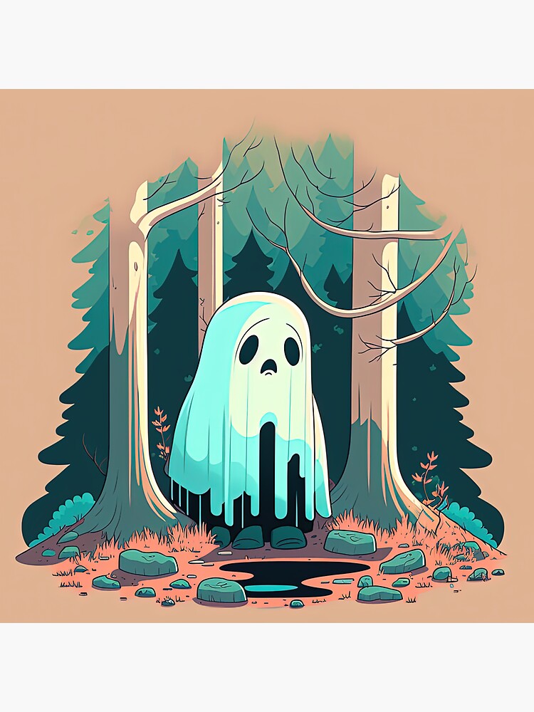 "disappointed ghost" Sticker for Sale by Chillapy | Redbubble