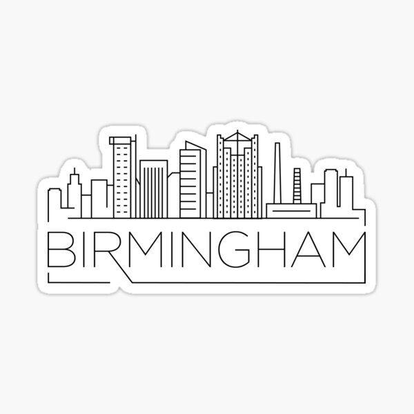"Birmingham skyline" Sticker for Sale by SturgesC | Redbubble