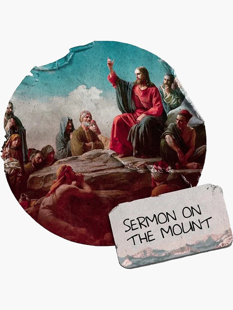"sermon on the mount" Sticker for Sale by Narrangansett | Redbubble