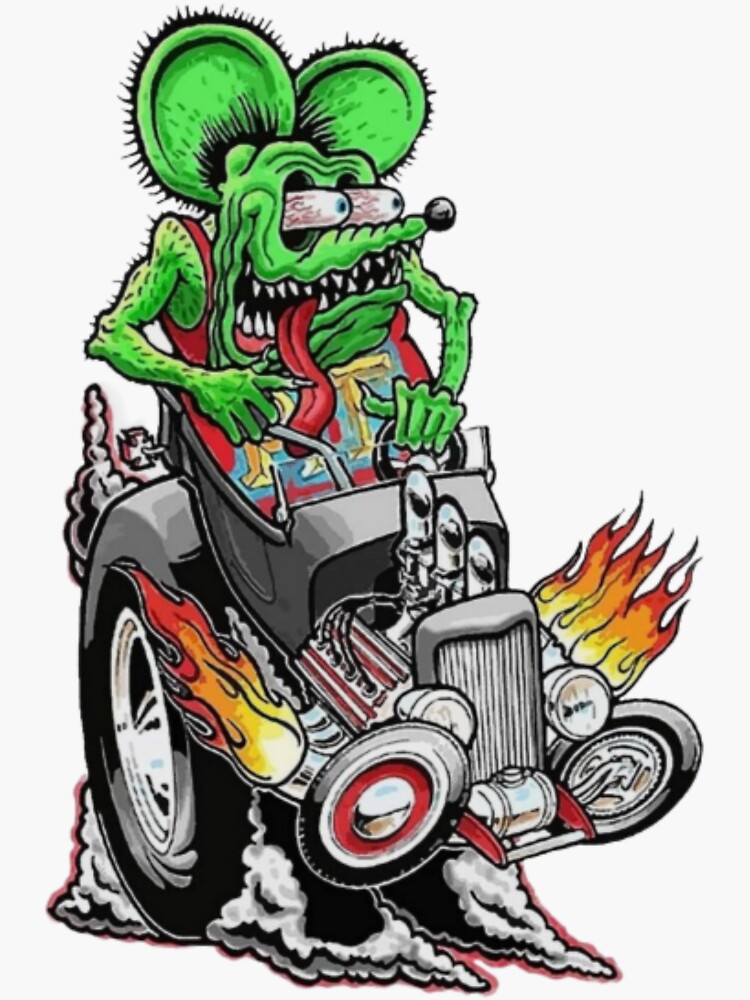 "Rat fink rat fink " Sticker for Sale by ADLERART2023 | Redbubble