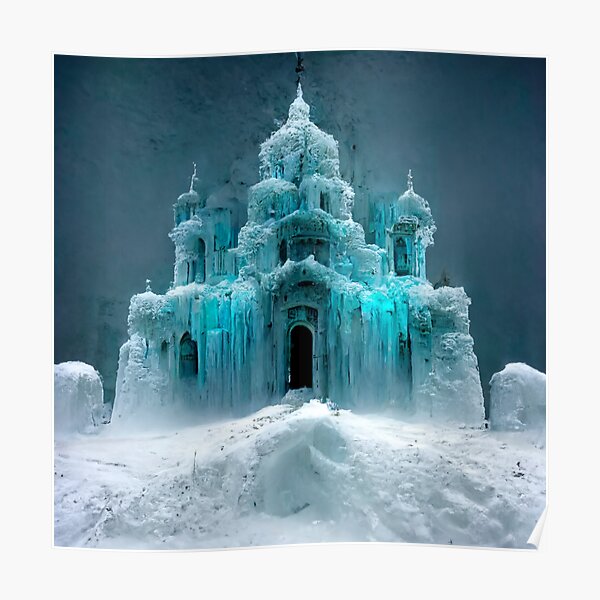 "Fantasy design of white snow castles" Poster for Sale by muslimh ...