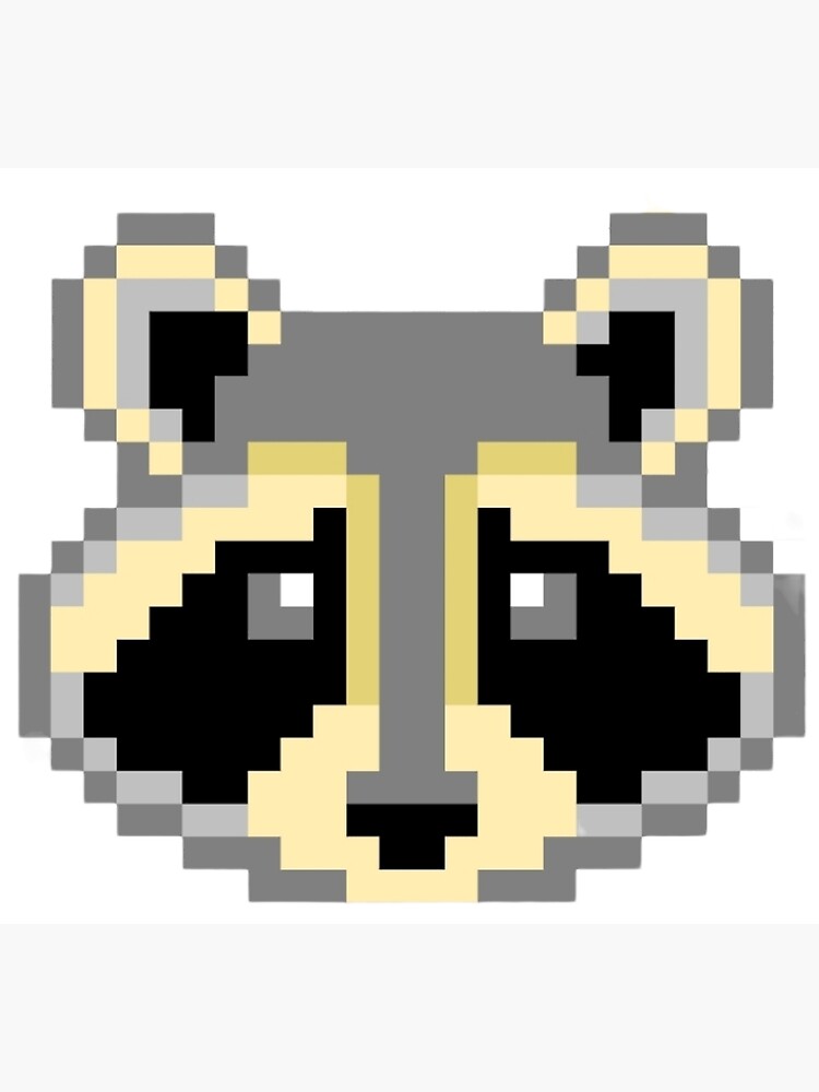 "Pixel art Raccoon " Poster for Sale by Gala-life1 | Redbubble
