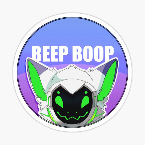 "BEEP BOOP" Sticker for Sale by FoxixusMerch | Redbubble