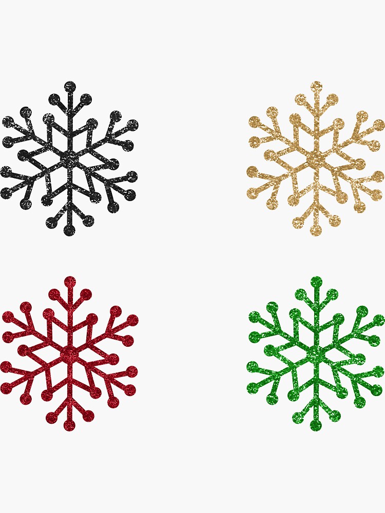 "Christmas Snowflake Sticker Set" Sticker for Sale by MonkeyBizness ...