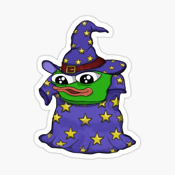 "Cute Wizard Pepe" Sticker for Sale by CryptoScape | Redbubble