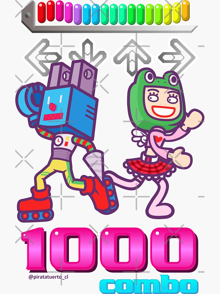 "DDR 1000 COMBO" Sticker for Sale by PirataTuerto | Redbubble