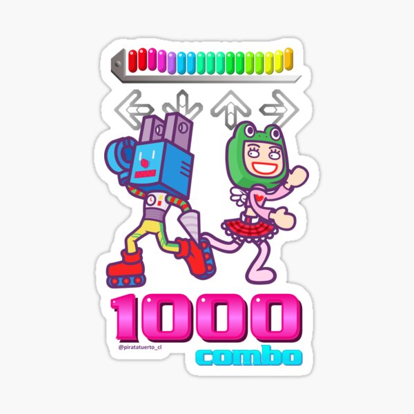 "DDR 1000 COMBO" Sticker for Sale by PirataTuerto | Redbubble