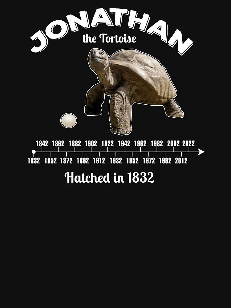"Jonathan the Tortoise Timeline" T-shirt for Sale by twHistory ...