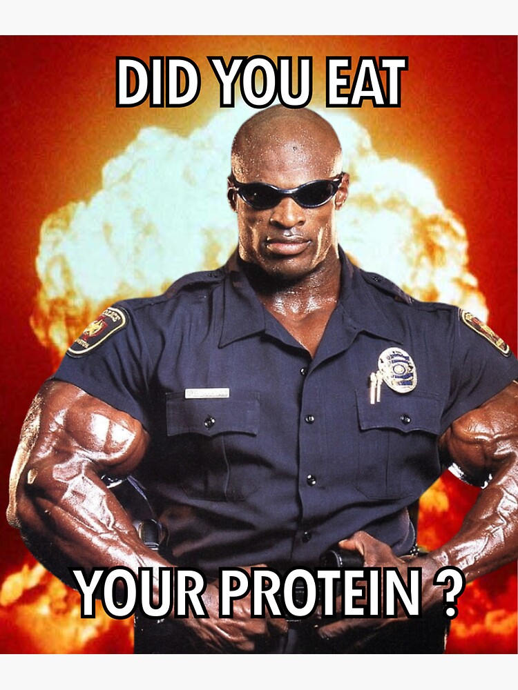 "Did you eat your protein ? Ronnie coleman Yeah buddy " Sticker by ...