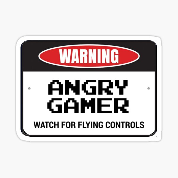 "angry gamer" Sticker for Sale by L-DR | Redbubble