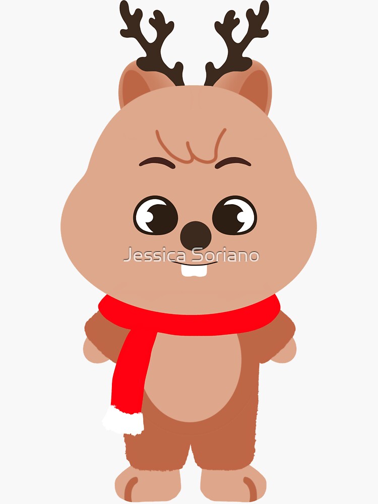 "SKZOO Christmas HAN QUOKKA" Sticker for Sale by Jessica Soriano ...