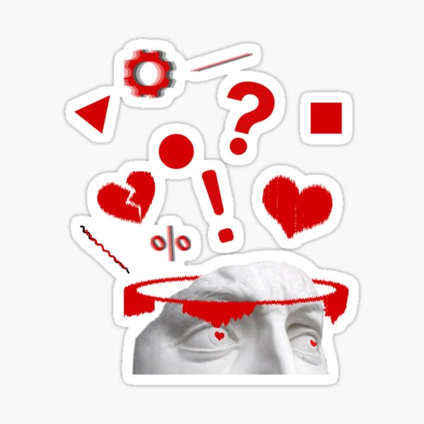"Statue in Love" Sticker for Sale by TheDeepMachine | Redbubble