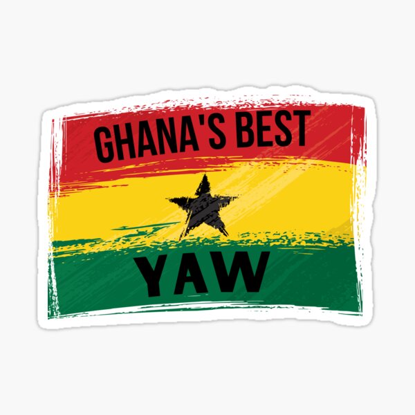 "Ghana's Best Yaw Name On Flag" Sticker for Sale by AfriStyleUK | Redbubble